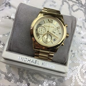 Michael Kors | Accessories | Michael Kors Gold Chronograph Cooper Watch ...